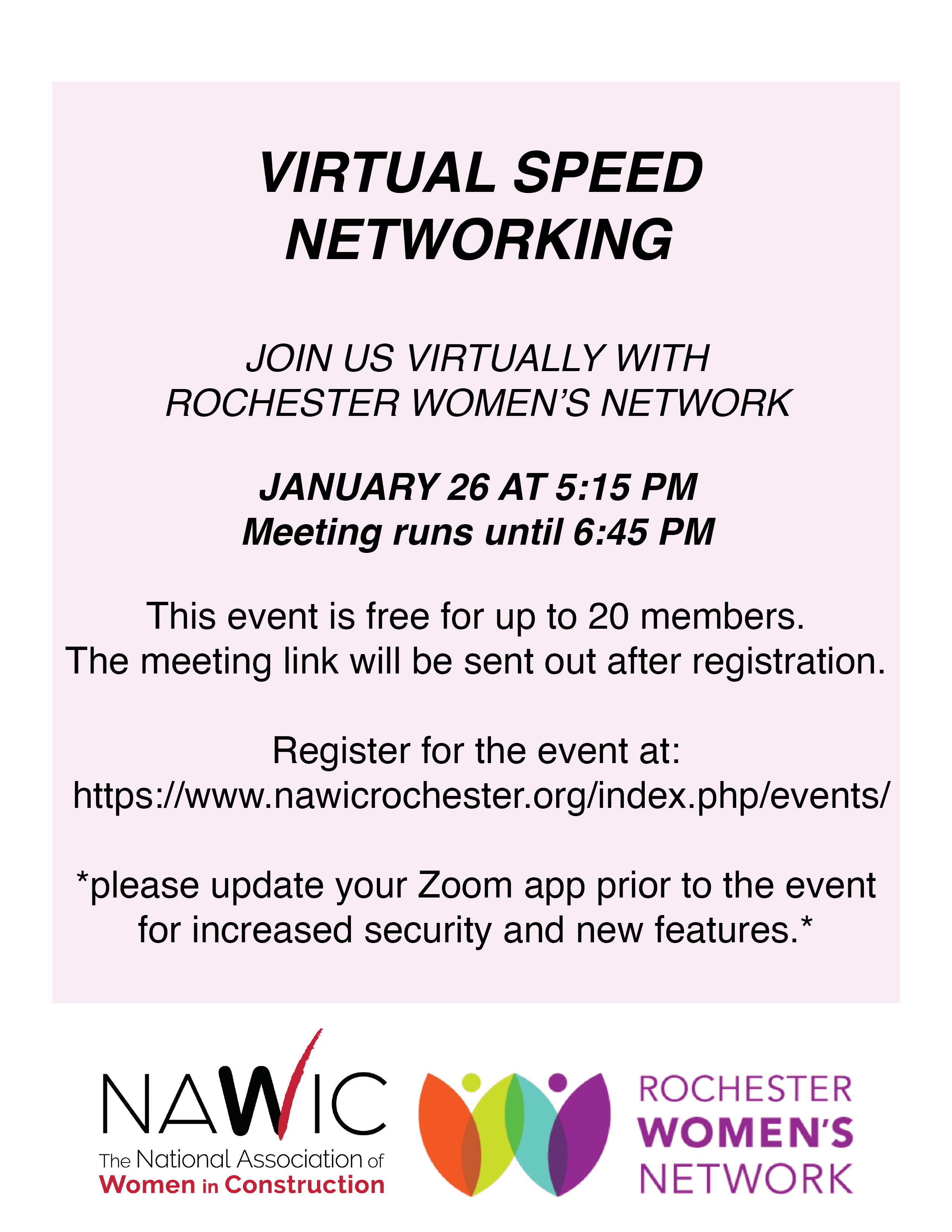 Virtual Speed Networking | Rochester NAWIC 314